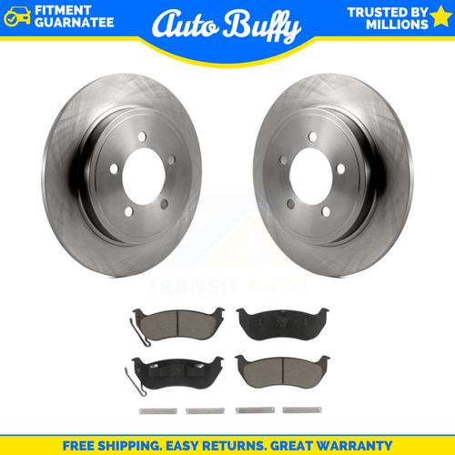 [Rear] Disc Brake Rotor And Ceramic Pad Kit For Ford Explorer Sport ...