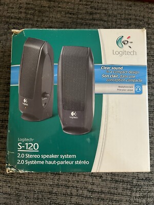 LOGITECH S120 DESK TOP STEREO SPEAKERS PC/MAC/IPOD/MP3 | eBay