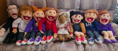 Large Lot of 8 Full Body 28 Inch Sunny Puppets with Hand Sticks & Story ...