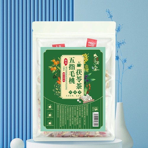 80g*3 Bags of Five Fingers Hairy Peach Poria Tea Triangle Bag Tea Bag ...