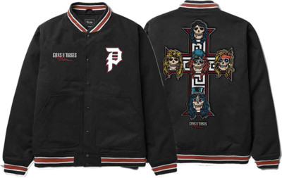 Primitive x Guns N Roses GN'R Black Varsity Jacket | eBay