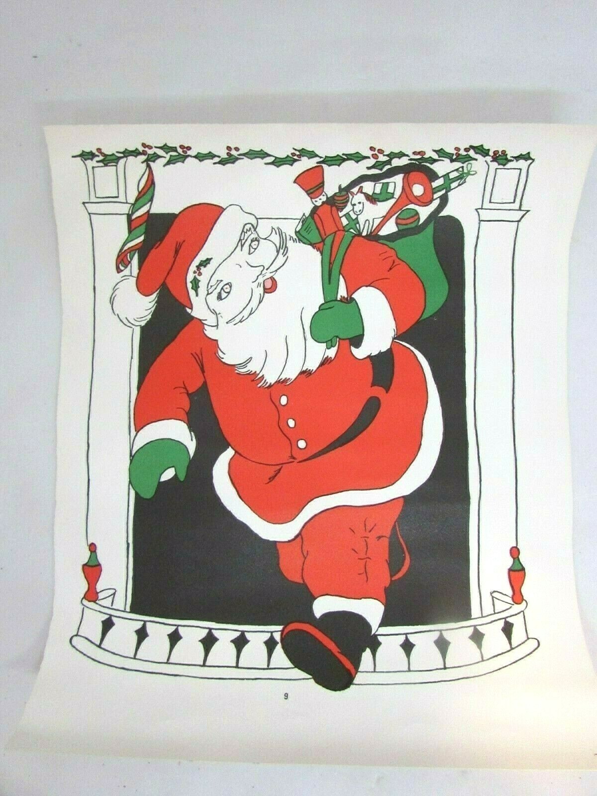 Vintage SANTA Christmas Prints 9 x 10 (3 Available) | eBay