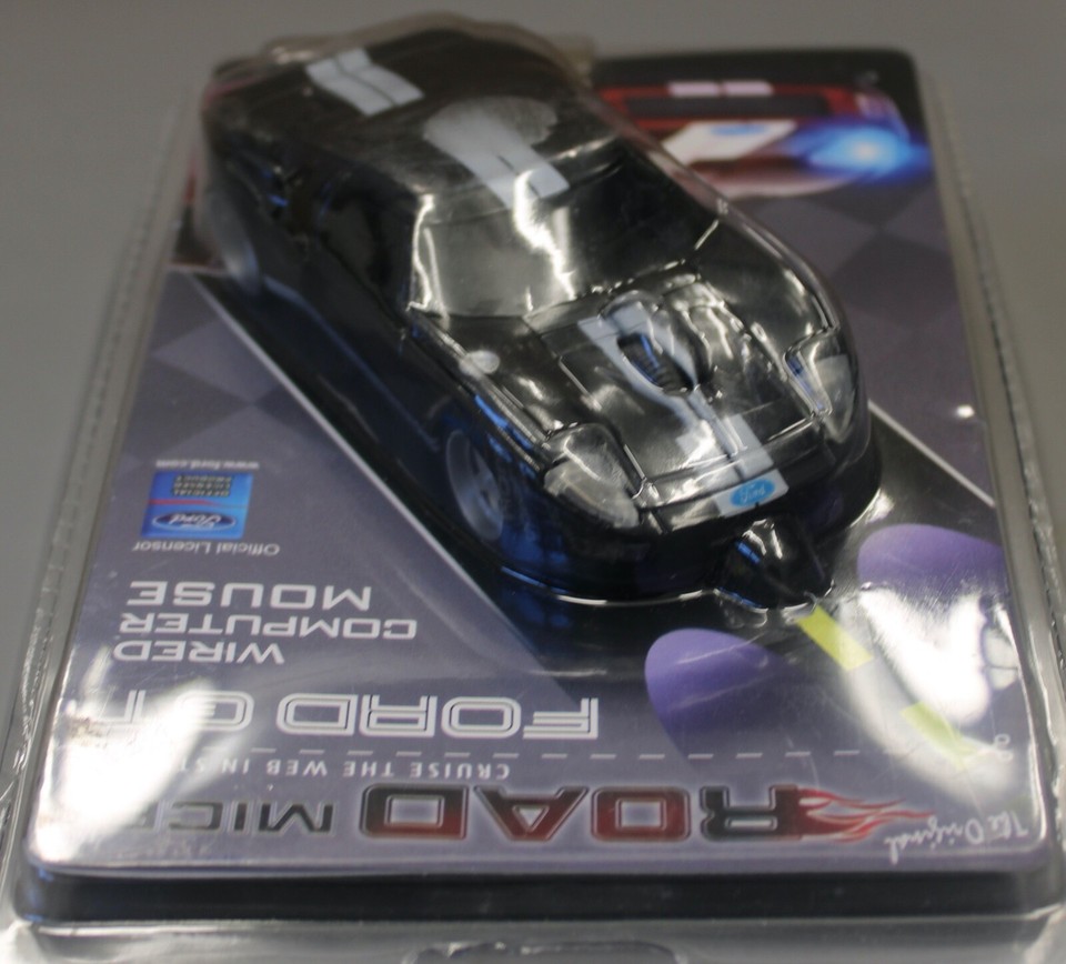 07/16. Road Mice Black & Silver Ford GT Wired Computer Mouse, New in ...