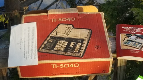 VINTAGE TEXAS INSTRUMENT EMPTY BOX FOR TI-5040 ADDING MACHINE | eBay
