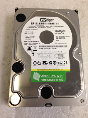 Western Digital WD5000AACS-00ZUB0 DCM: HHRCNT2CHB SATA 3.5" 500GB Hard ...