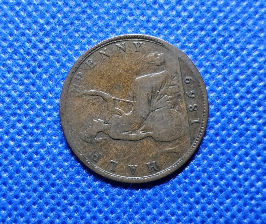 1869 Halfpenny Victoria British Bronze Coin | eBay