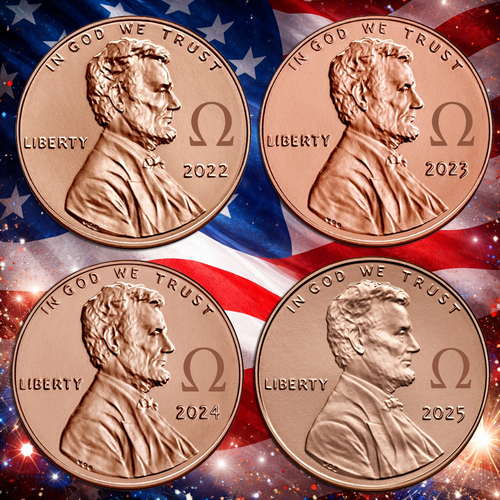 2022-2025 Lincoln Penny Cent OMEGA Ω Counterstamp Set IN STOCK + FREE ...