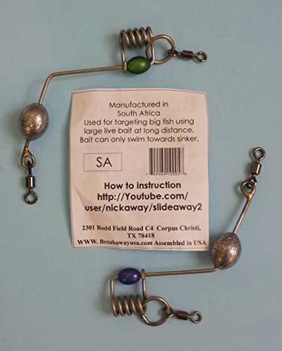 Easy Use One Way Slider Slideaway Shore Fishing Lure w/ Stop Rings for ...