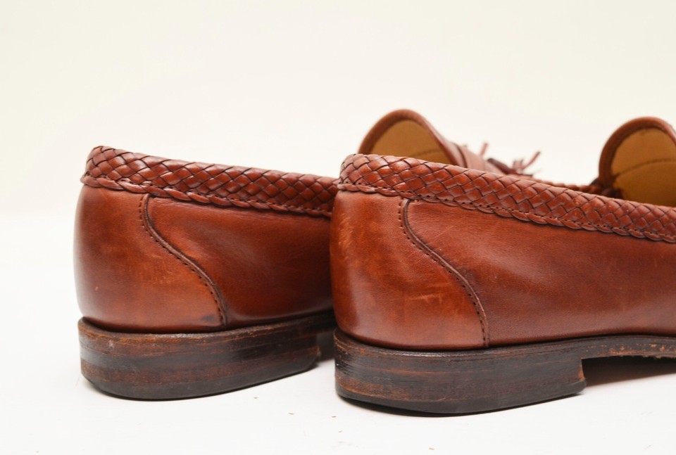 Allen Edmonds Maxfield Brown Leather Slip-On Tassel Loafer Dress Shoe ...