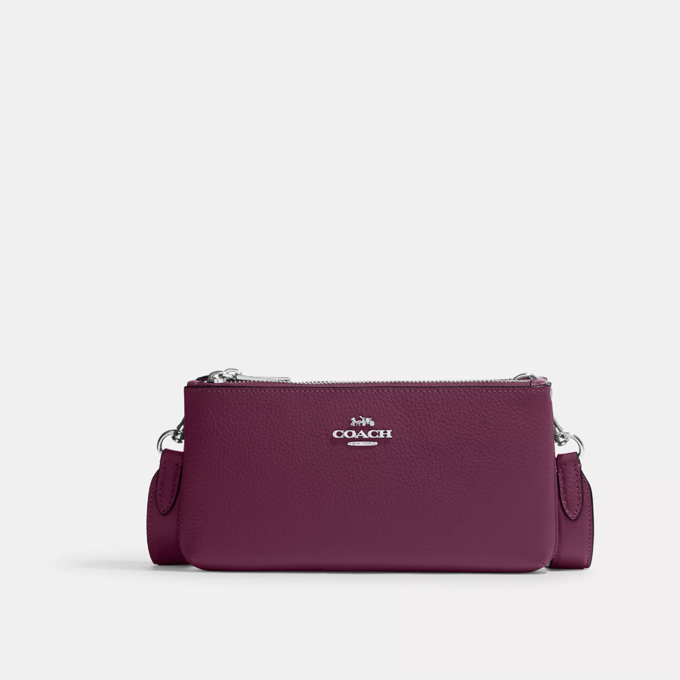 NWT Coach CJ789 CJ790 Double Zip Crossbody in Refine Pebble Leather ...