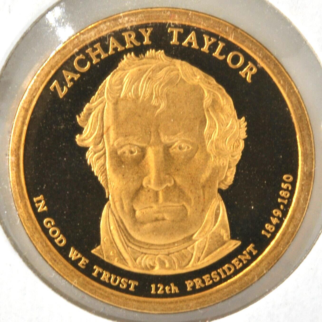 Single Zachary Taylor Face $1 Dollar Gold Proof 12th President ...