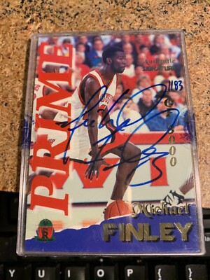 1995-96 SIGNATURE ROOKIES PRIME MICHAEL FINLEY /3000 ROOKIE AUTOGRAPH ...