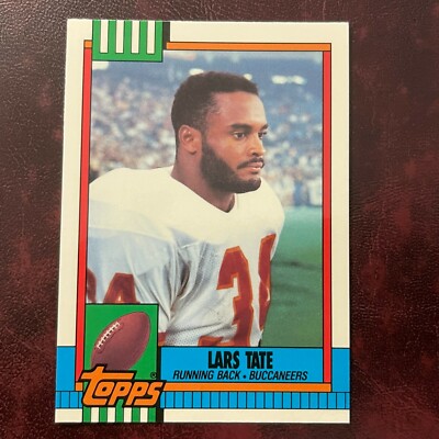 1990 Topps TIFFANY Set LARS TATE #409 TAMPA BAY BUCCANEERS ** MINT ...