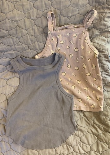Women’s Wild Fable Cropped Floral & Blue/Gray Tank Top Size S | eBay