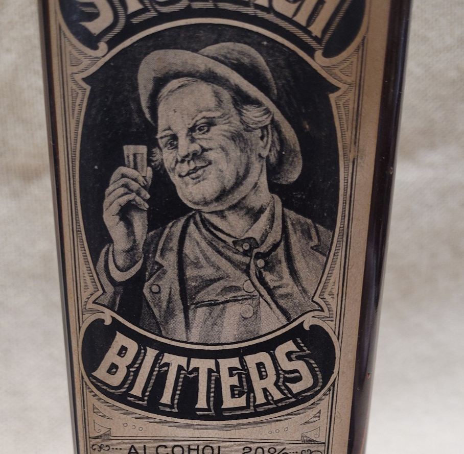 1800's Antique Red Cross Bitters Bottle w/ Label - Amber - 1 Pint | eBay