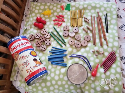 Pre Owned Hasbro TINKER TOY JUMBO BUILDER SET Classic Construction Wood ...