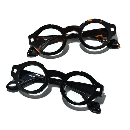 Mens Handmade Round Glasses Frame Women Thick Classic 42mm Eyeglasses ...