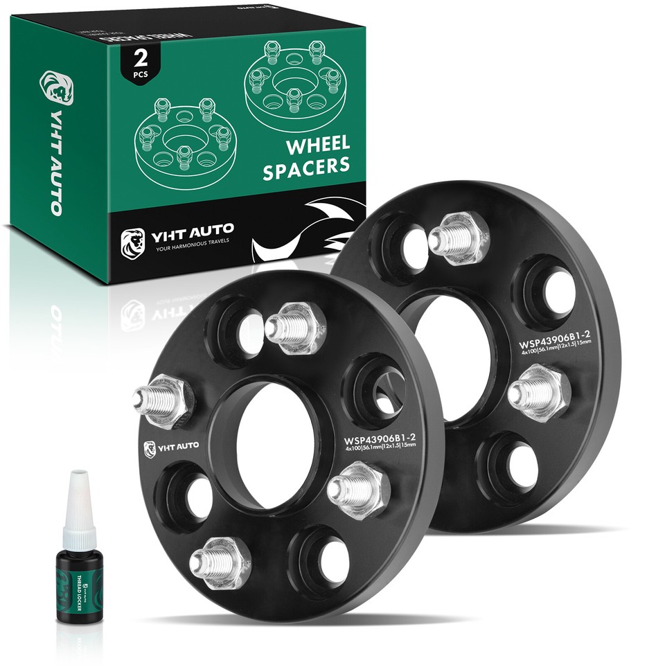 2pcs 4x100 to 4x100 Wheel Spacers M12x1.5 Studs 56.1mm 15mm for Honda ...