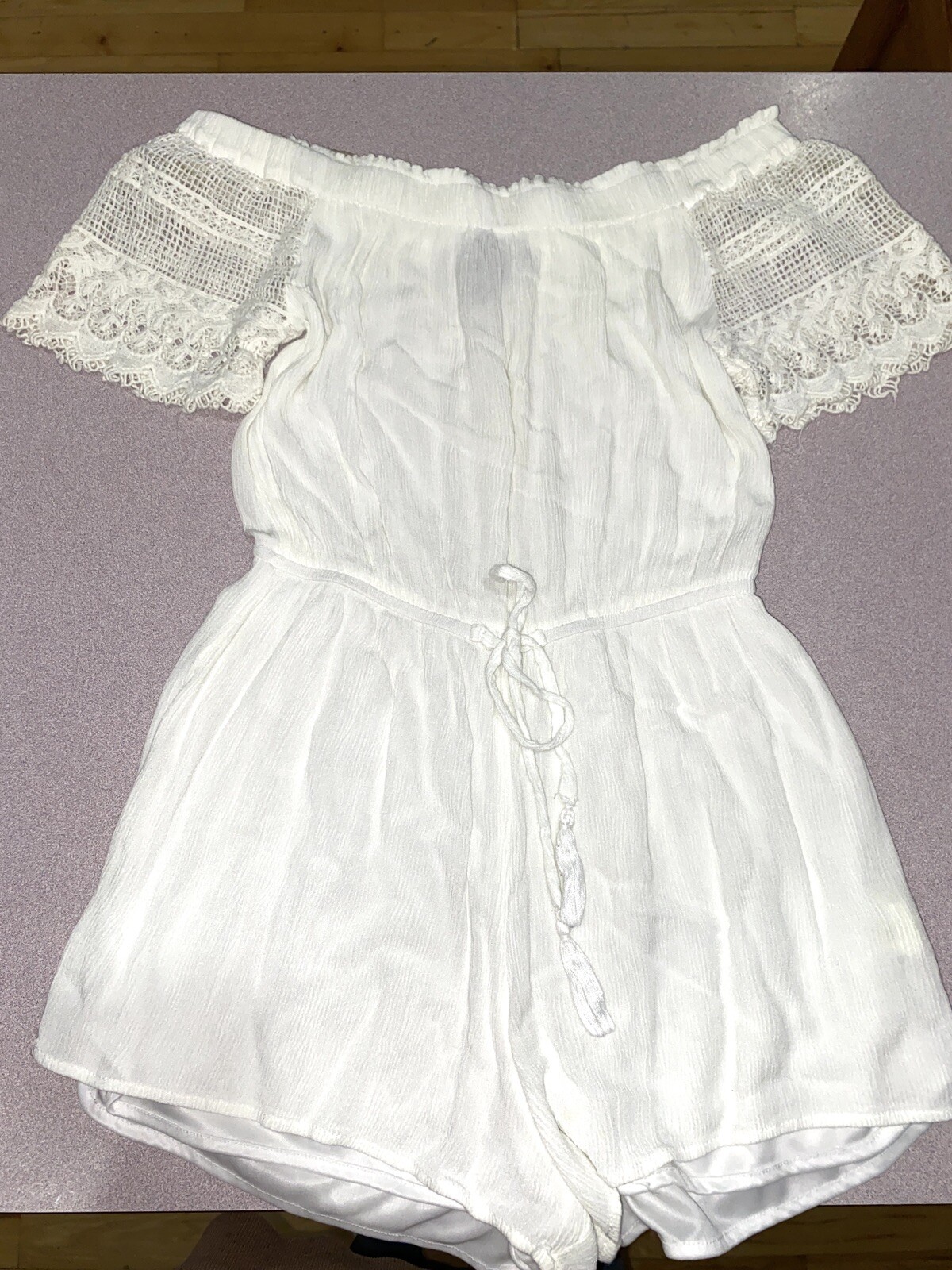 Streetwear Society romper With Crochet Sleeves Size Small NWOT | eBay