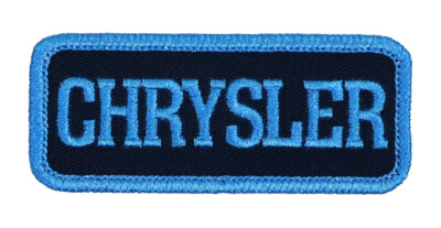 Chrysler Embroidered Patch Black/Aqua Iron-On Sew-On Backpack Jacket ...