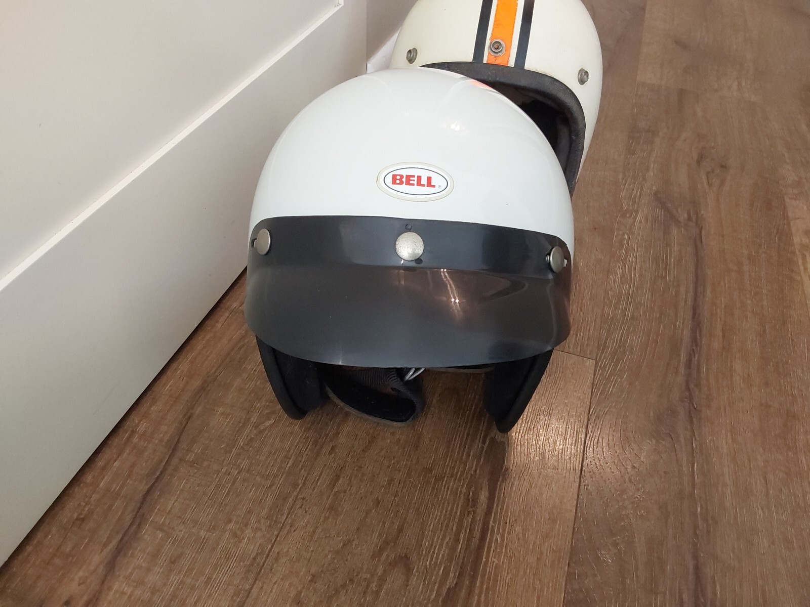 3 Vintage Bell RT Racing Motorcycle Helmet 7 1/4 White, Super Magnum ...