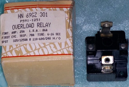 United Technologies Carrier Overload Relay HN-69GZ-301 P591-1251 (BRAND ...