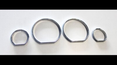 BMW E46 M M3 Euro Chrome Gauge Dash Dial Rings Bezel Trim Speedometer ...