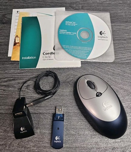 Logitech Cordless Click Wireless Mouse With Wire & Adaptor Tested | eBay
