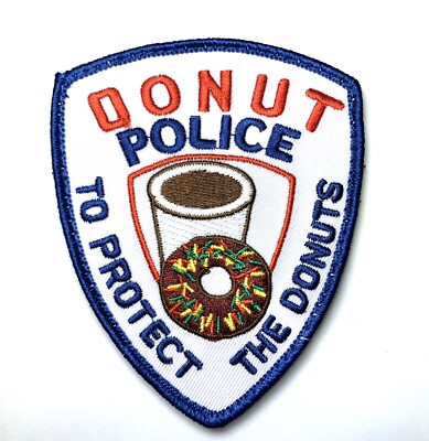 Donut Police Sprinkles LEO Blue Line Morale Patch Hook & Loop Police ...
