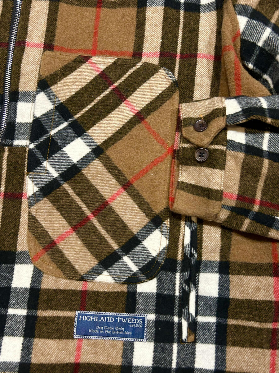 We11done Tartan Wool Unisex Anorak Half Zip Overshirt Plaid We11done Tartan Wool Unisex Anorak Half Zip Overshirt Plaid