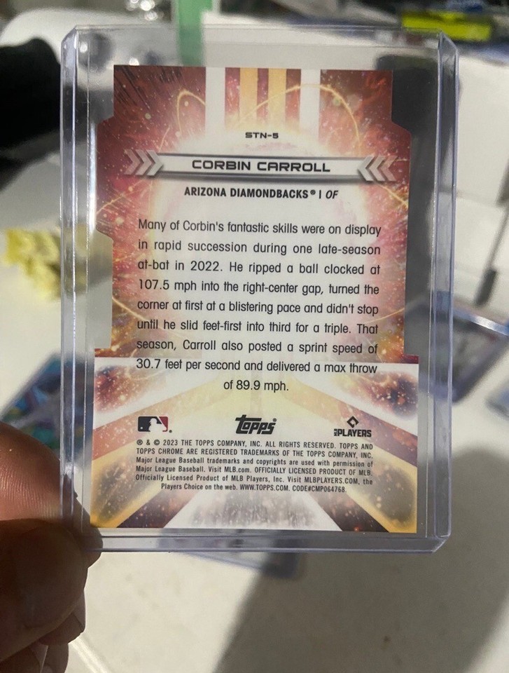 2023 Topps Cosmic Chrome Corbin Carroll RC SSP Stella Nova Refractor ...