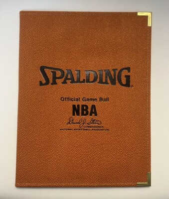 NBA Basketball Spalding Official Game Ball Portfolio File Folder Orange ...