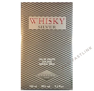 WHISKY SILVER BY PARFUMS EVAFLOR PARIS 100ml EDT SPRAY MENS FRAGRANCE ...