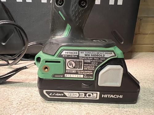 HITACHI WH18DBDL2 18V Brushless Cordless Li-Ion Triple Hammer Impact ...