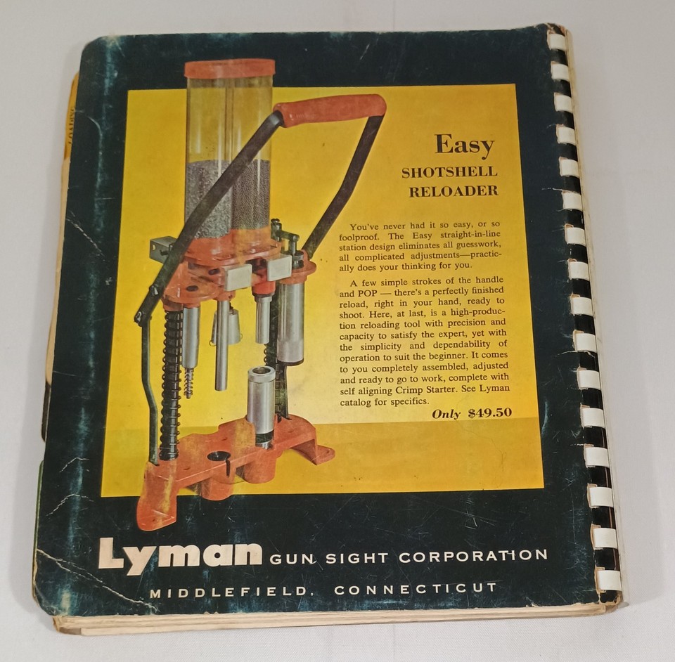 LYMAN Reloading Handbook 44th Edition 1967 Spiral Paperback | eBay