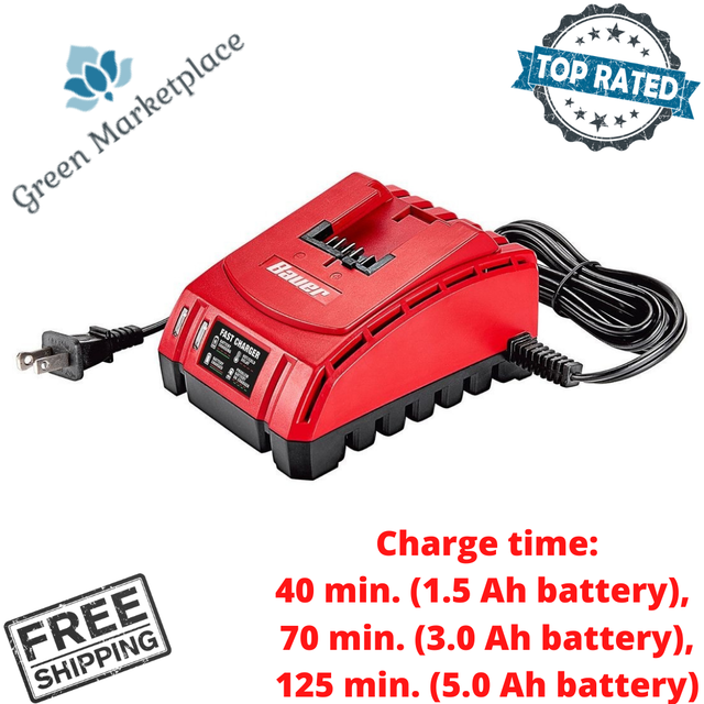 3 Amp Rapid Plus Battery Fast Charger Charge for Bauer 20v Lithium-ion ...