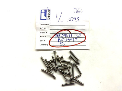 (22 PIECE LOT) MS24693-C8, Mil. Spec. Stainless Steel Phillips Flat ...