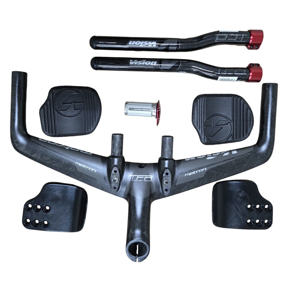 FSA Vision TT Triathalon Carbon Base bar & arm rest 90mm 41cm Metron ...