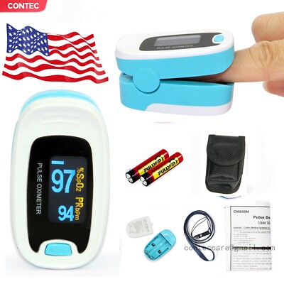 Finger Blood Oxygen Meter SPO2 OLED Pulse Heart Rate Monitor Oximeter ...