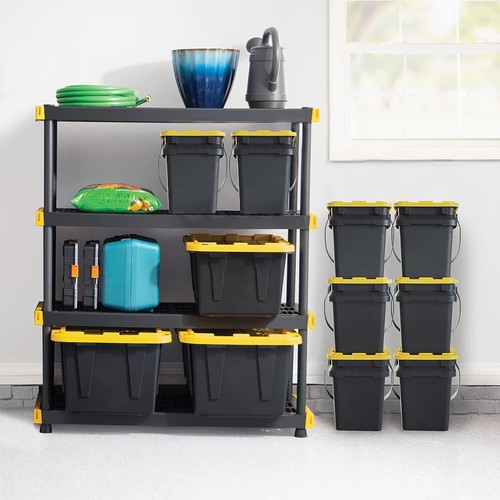 Black & Yellow®, Shelving Unit and Heavy Duty Storage Containers | eBay