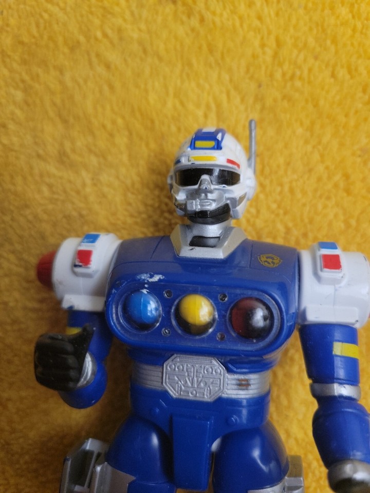 Power Rangers Turbo Blue Senturion 1997 Bandai Toy Action Figure Rare ...