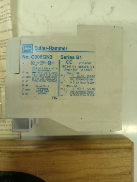 Cutler-Hammer C306GN3B Thermal Overload Relay for sale online | eBay