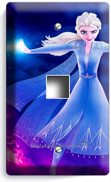 FROZEN 2 ELSA THROWING ICE FLAMES LIGHT SWITCH OUTLET WALL PLATES NEW ...