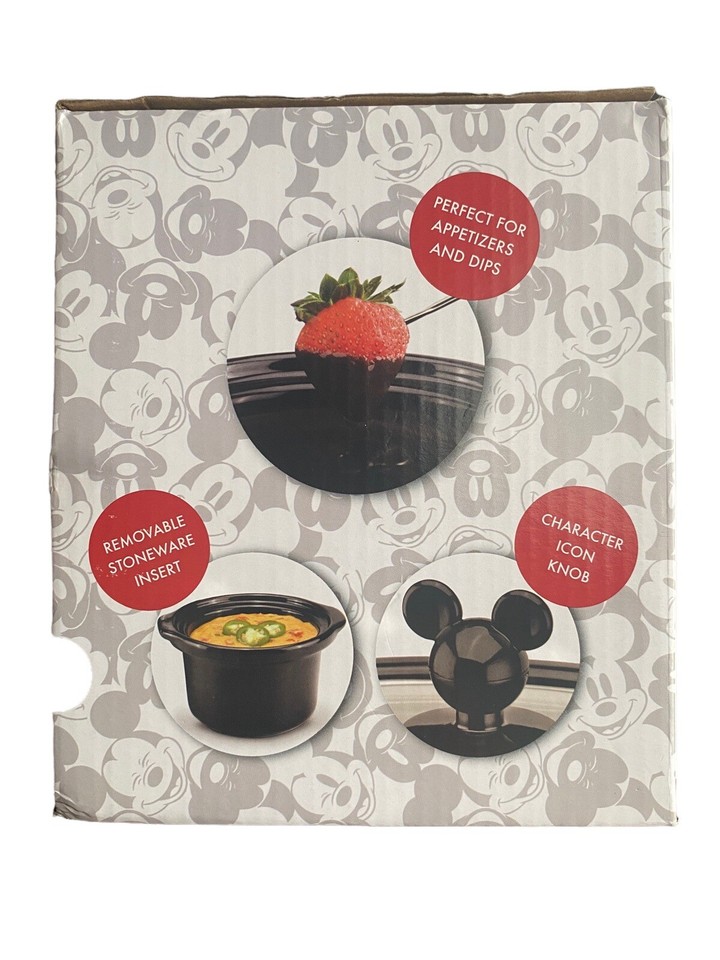 Disney Mickey Mouse Mini Crock Pot .65 Quart Slow Cooker Removable ...