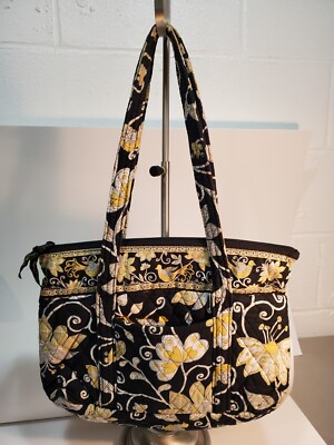 Vera Bradley Yellow Bird Handbag Shoulder Tote Bag Multicolor pockets ...