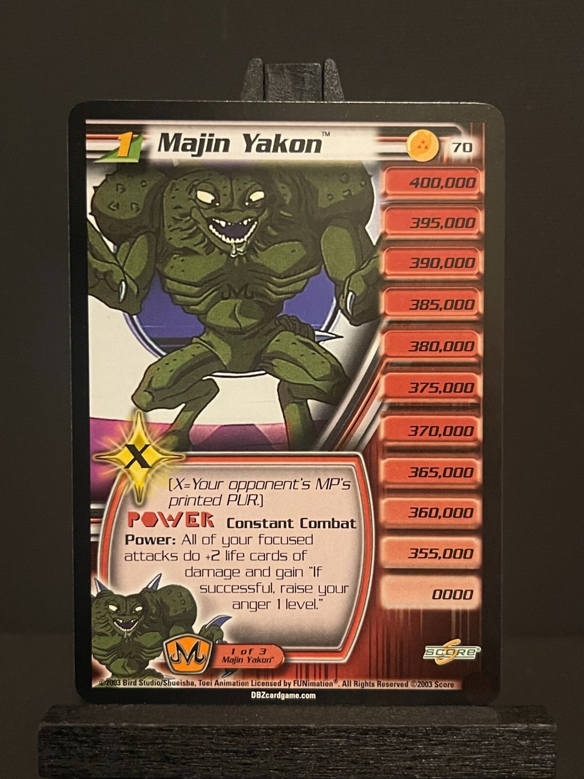 Dragon Ball Z CCG Majin Yakon LV1 70 Babidi Saga Unlimited! | eBay