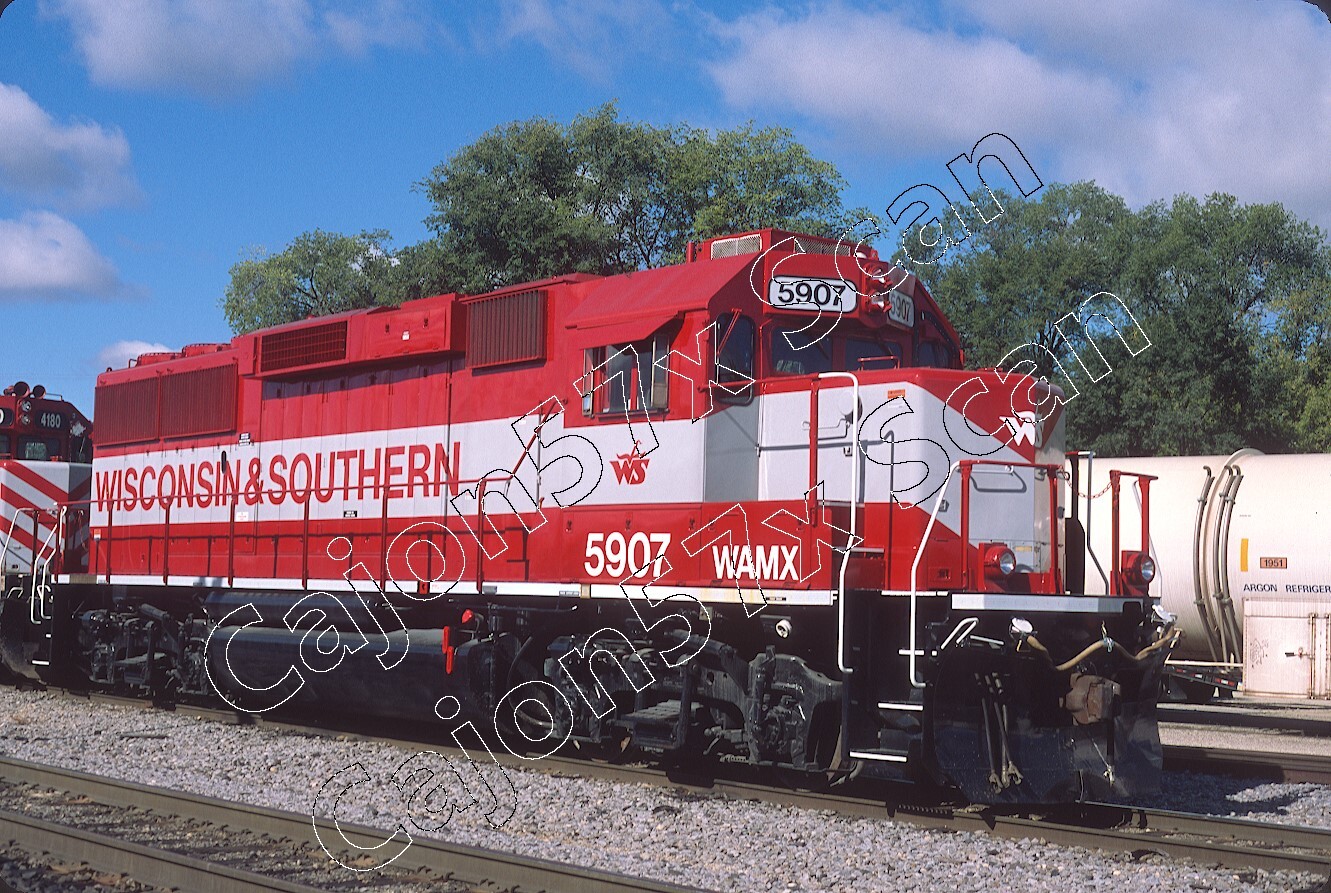 Original Slide- WSOR Wisconsin & Southern GP59 5907 FRESH! Janesville ...