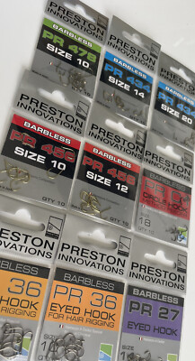 Preston Innovations Barbless Hooks - PR36/27/C1 PR456/478/434 & SFL ...