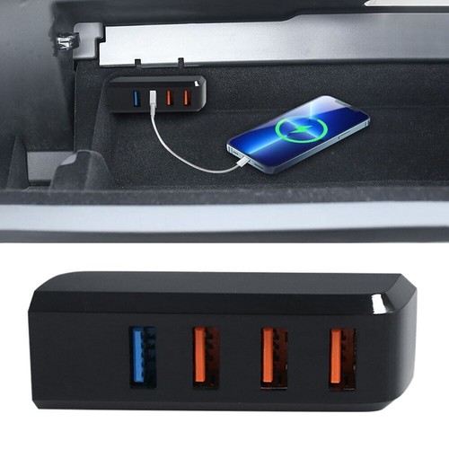 4-in-1 Multi Port Glove Box USB Hub Tesla Model 3 Y Flash Drive Docking ...