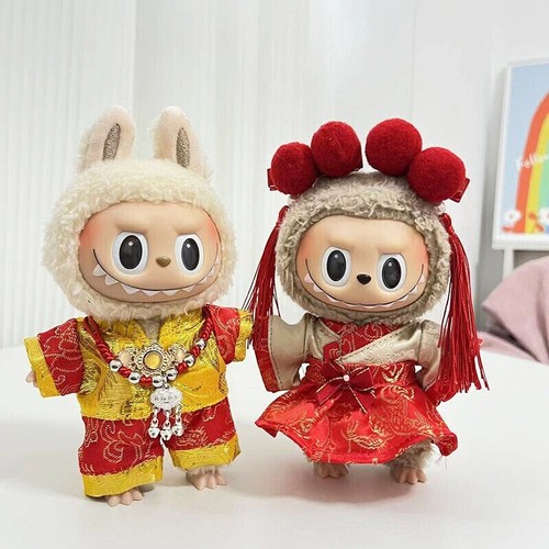 POP MART The Monsters Labubu Plush Doll Diy Red Chinese New Year ...
